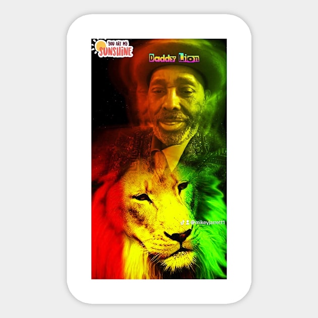 Mikey Jarrett "Daddy Lion" - Reggae Colors - Sticker | TeePublic