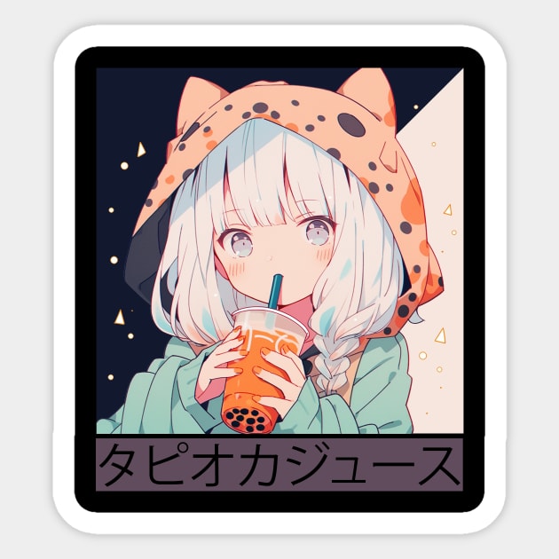 Anime Boba Tea Kawaii - Boba Tea - Sticker | TeePublic