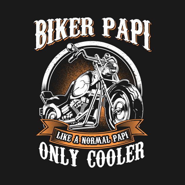 Only Cool Papi Rides Motorcycles T Shirt Rider Gift - Matching Family ...