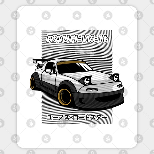 JDM car mazda miata rauh-welt - Jdm Car - Sticker | TeePublic