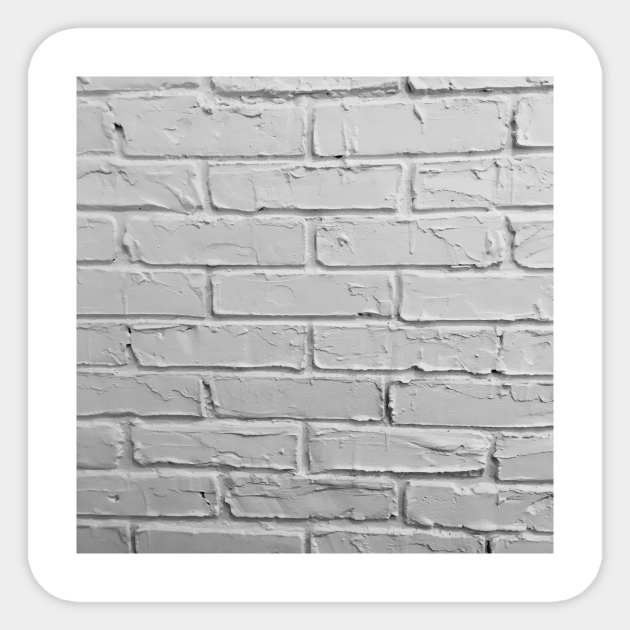 White brick wall - Brick Wall - Sticker | TeePublic