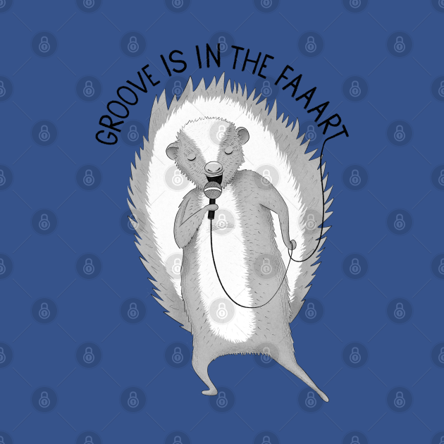 Skunk singing Deee-Lite | Animal Karaoke | Illustration Blue - Cute ...