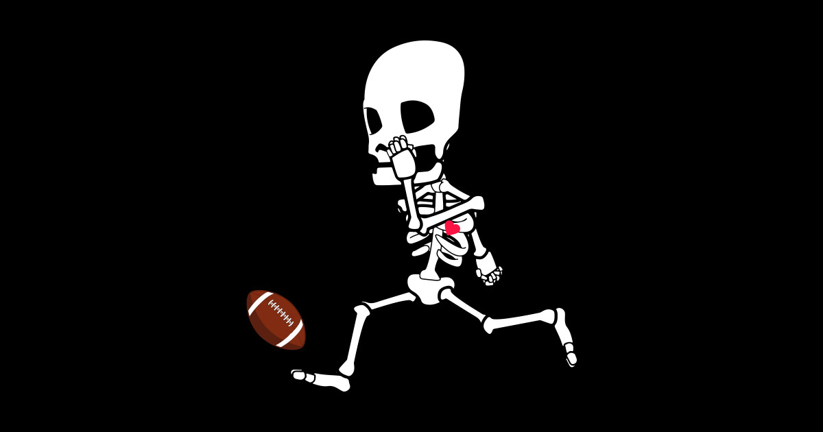Football skeleton halloween - Football Skeleton Halloween - Sticker ...