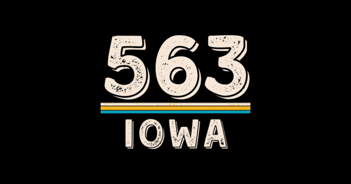 Iowa Area Code 563 - Iowa Area Code 563 - T-Shirt | TeePublic