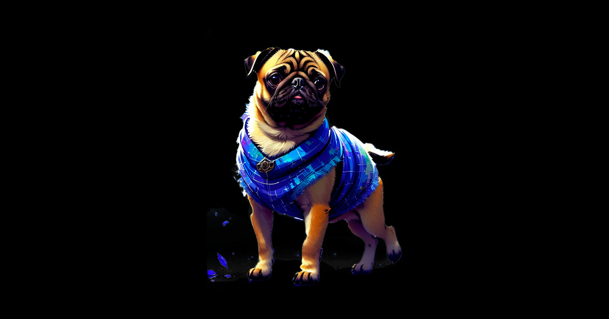 Colorful Pug in Traditional African Boubou Celebrating African Culture ...