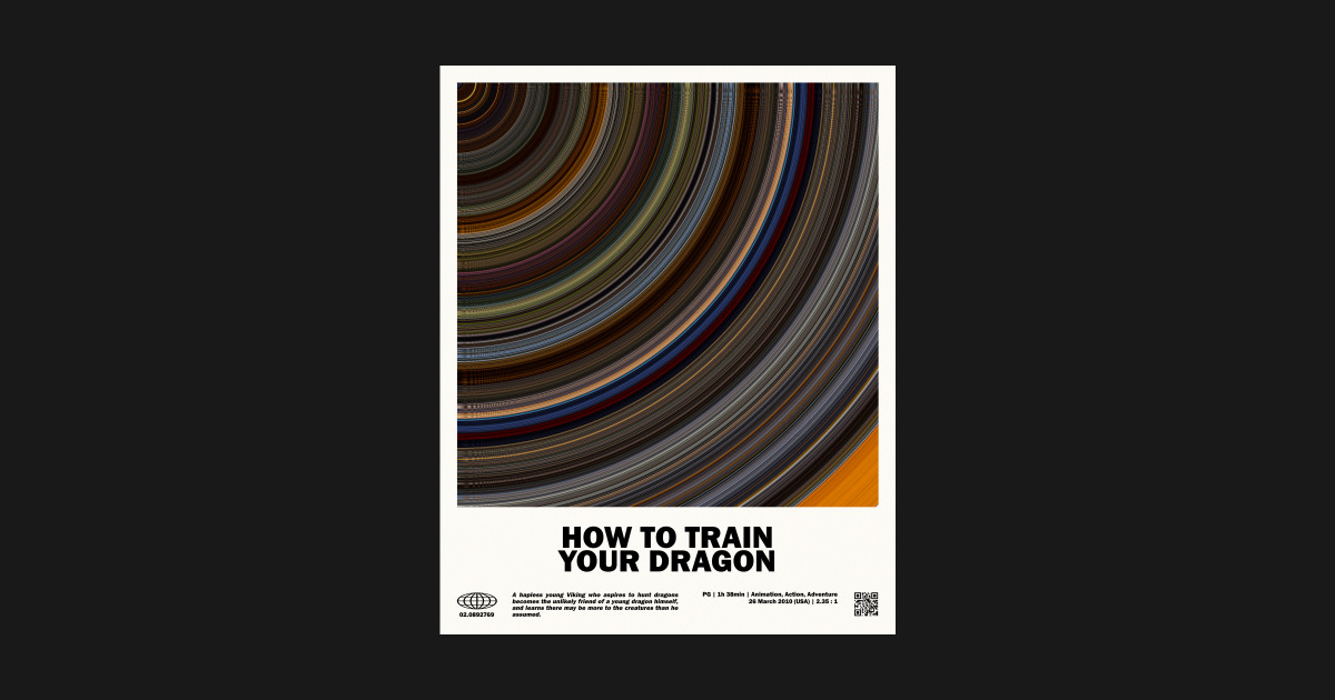 minimal_How to Train Your Dragon Circular Barcode Movie - Barcode - T ...