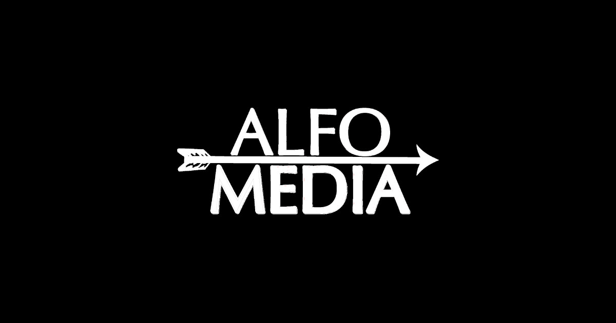 All-White Logo - All White Alfo Media Logo - Sticker | TeePublic