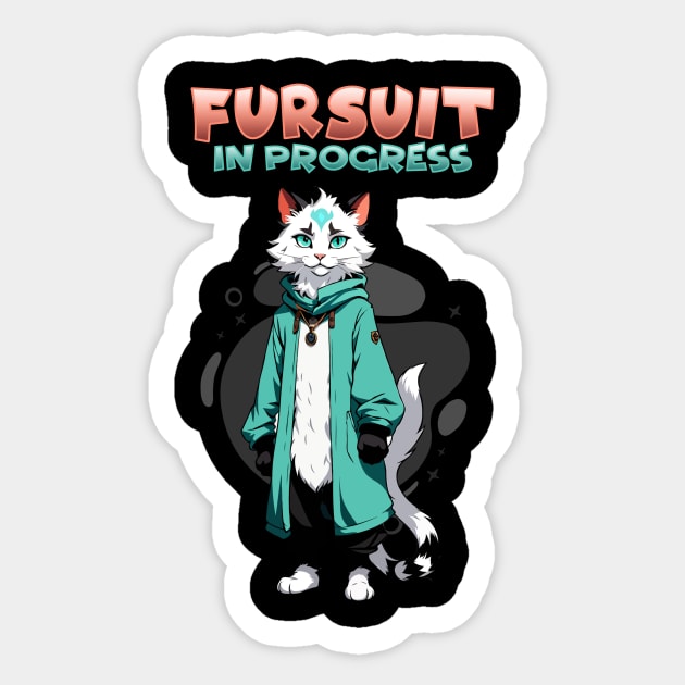 Fursuit in Progress I Cute Furries Fandom Cosplay - Furry - Sticker ...