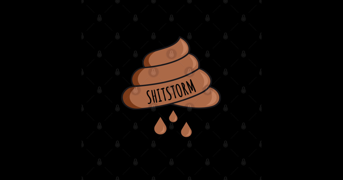 Shit storm, poop emoji - Shit - Sticker | TeePublic