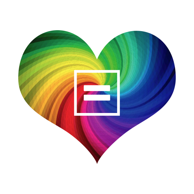 Rainbow Equality Heart - Lgbt Equality - T-Shirt | TeePublic