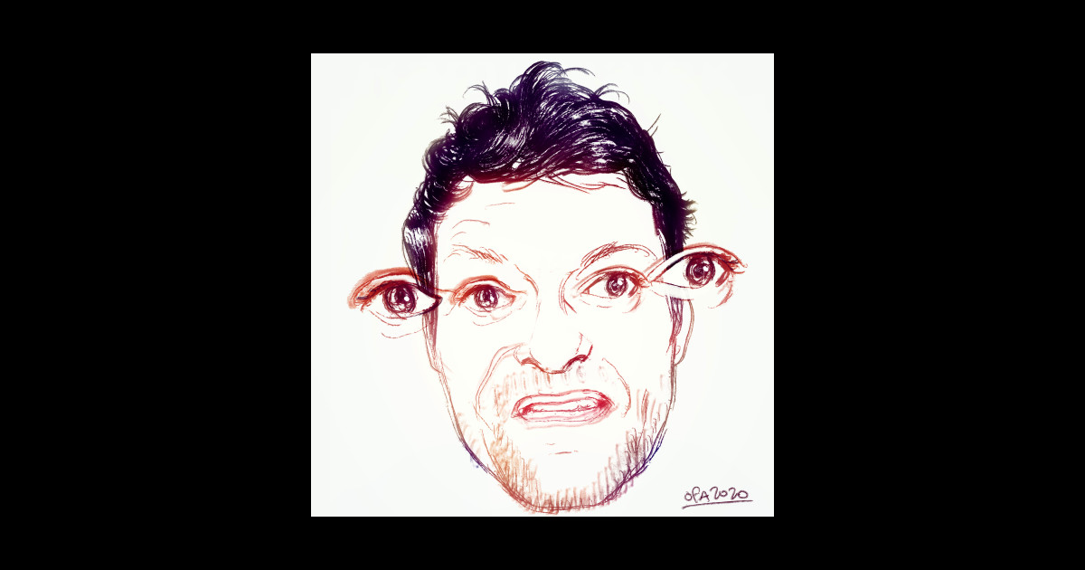 Josh Ruben as Rami Malek by Omar F. Abdullah - Rami Malek - Sticker ...