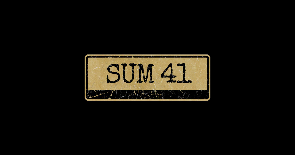 Aliska text black retro - Sum 41 - Sum 41 - Sticker | TeePublic