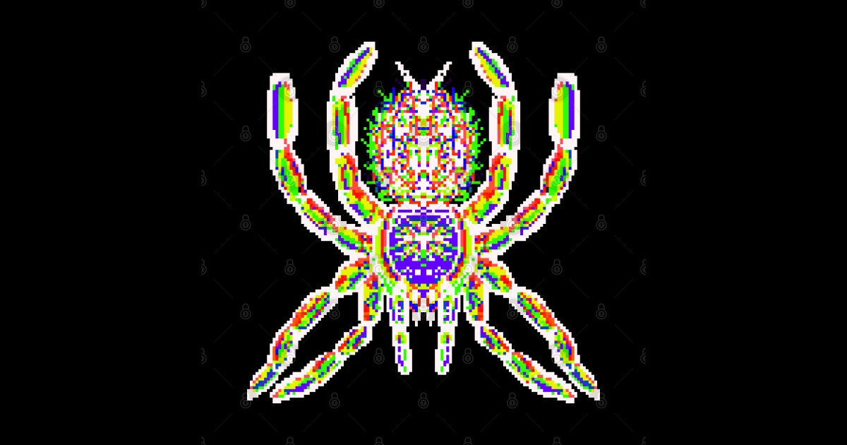 Tarantula Pixel Art 48 (Invert) - Tarantula - Posters and Art Prints ...