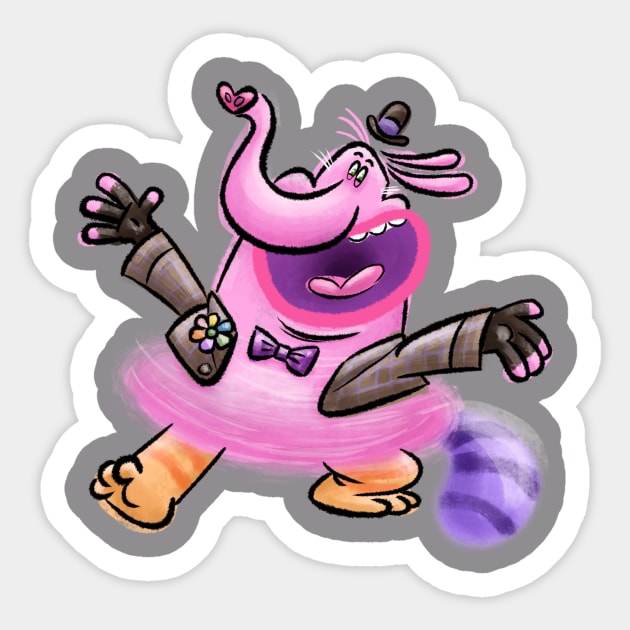 Fluffy Elephant Friend - Imaginary Friend - Sticker | TeePublic