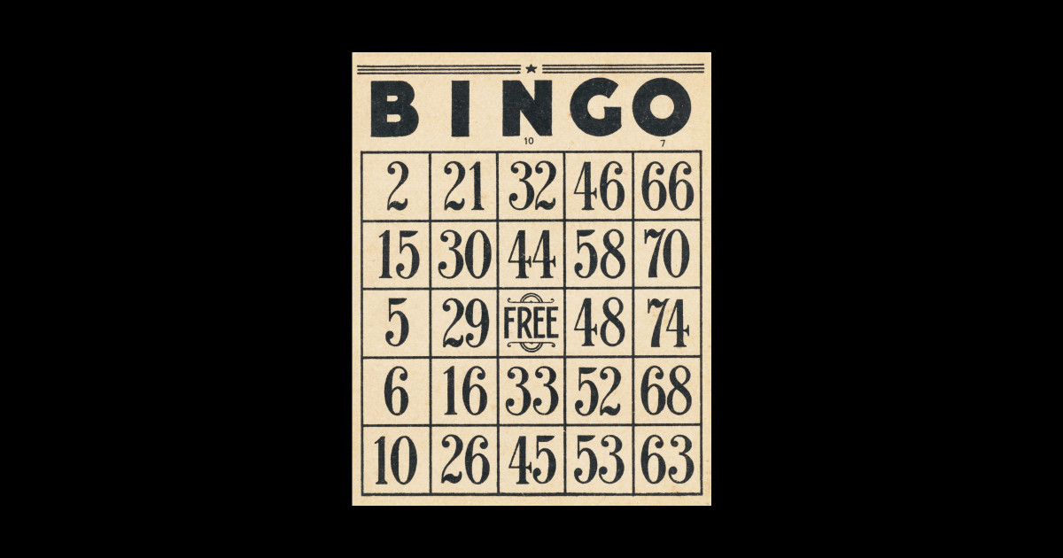 Bingo card sticker - Bingo Card - Sticker | TeePublic
