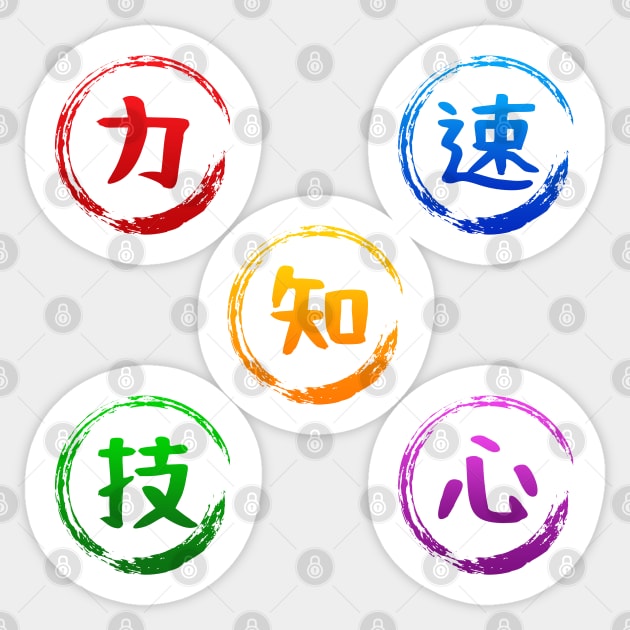 Japanese Kanji Attributes Pack - Anime Stickers - Anime Sticker ...