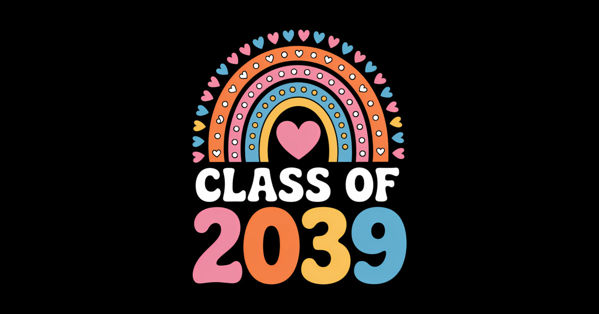 Girls Pre-K Class of 2039 First Day School Rainbow - Girls Pre K Class ...