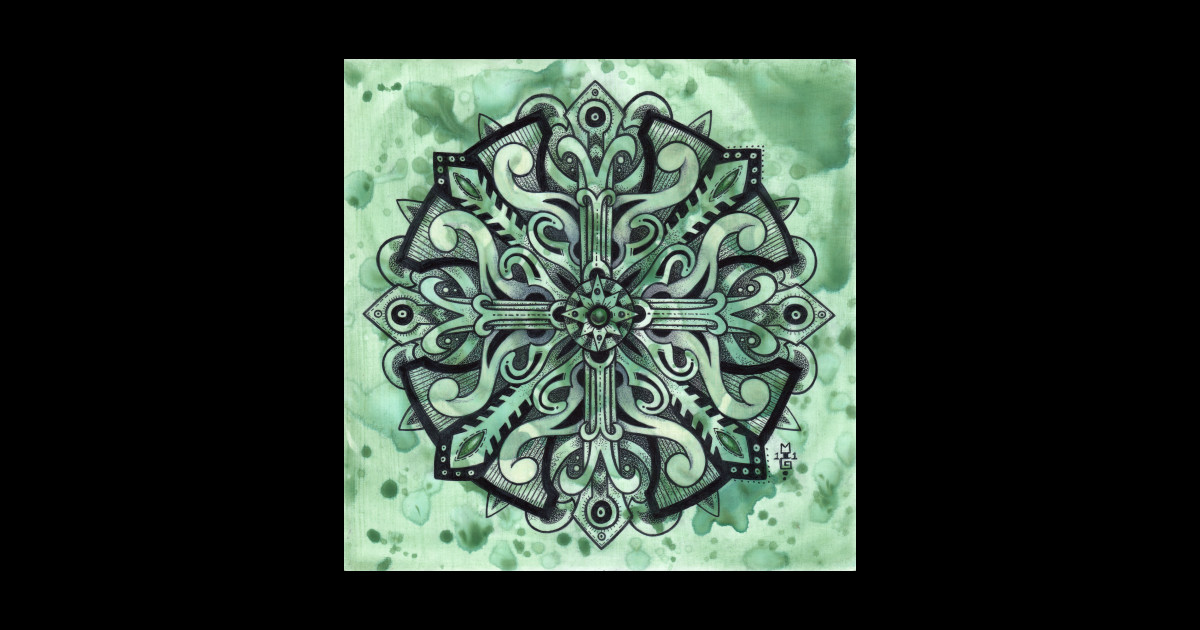 Courage Mandala - Mandala - Sticker | TeePublic