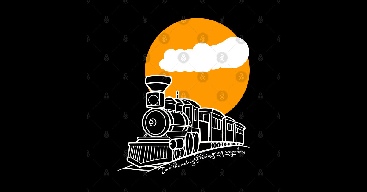 Midnight Train Going Anywhere (Dark Tees) - Train - Sticker | TeePublic