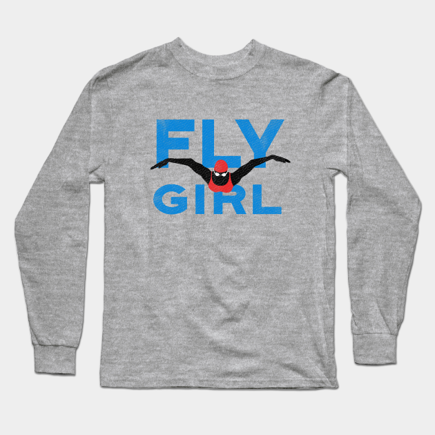 Fly Girl Womens Swimming - Womens Swimming Designs - Long Sleeve T ...
