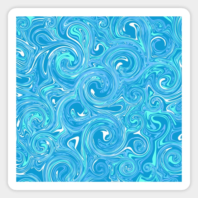 Abstract Liquid Circle -Blue Water - Liquid Art - Sticker | TeePublic