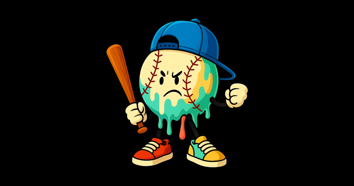 Ice Cream Drip Baseball Sports Baseball Drip For Boys - Ice Cream Drip ...