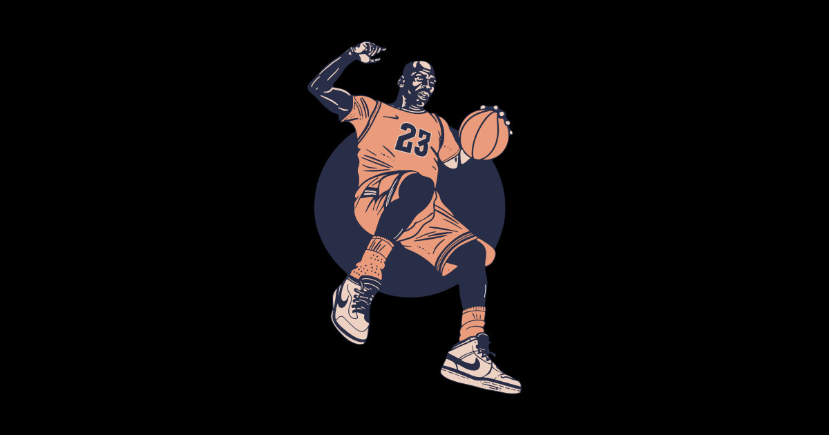 the legend 23 basketball baller - Basketball - Sticker | TeePublic