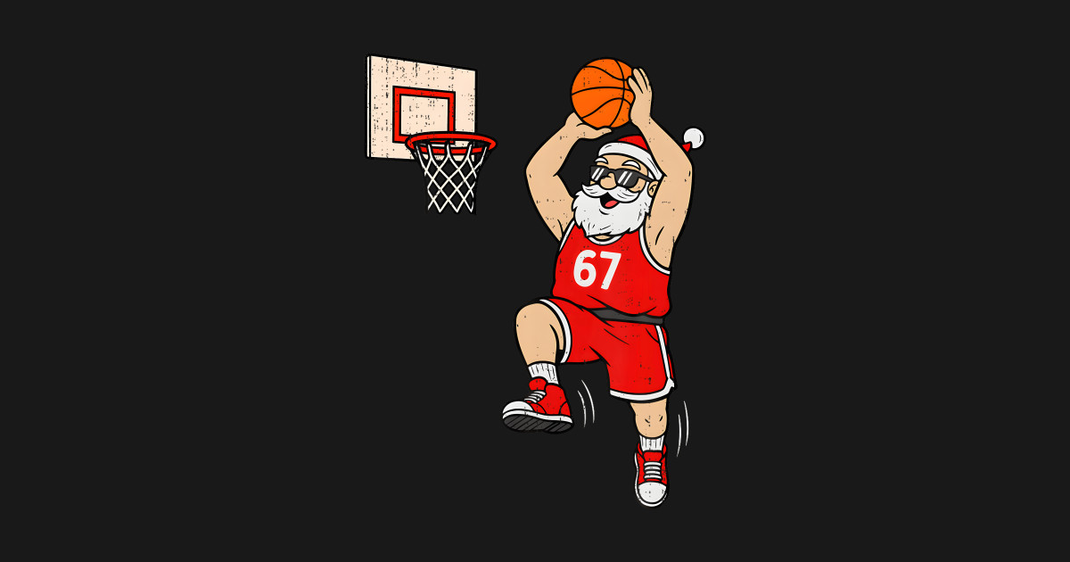 67 Basketball Santa Six Seven Sport s - Basketball Santa Meme - T-Shirt ...
