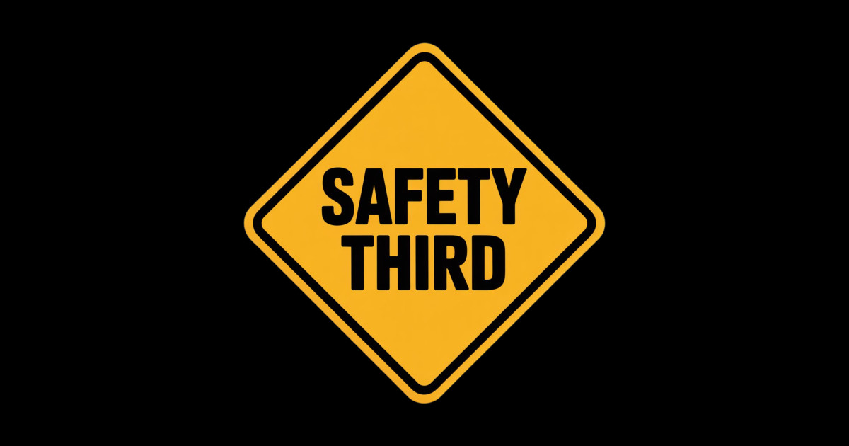 Safety Third Road Sign Joke - Safety Third Road Sign Joke - Sticker ...