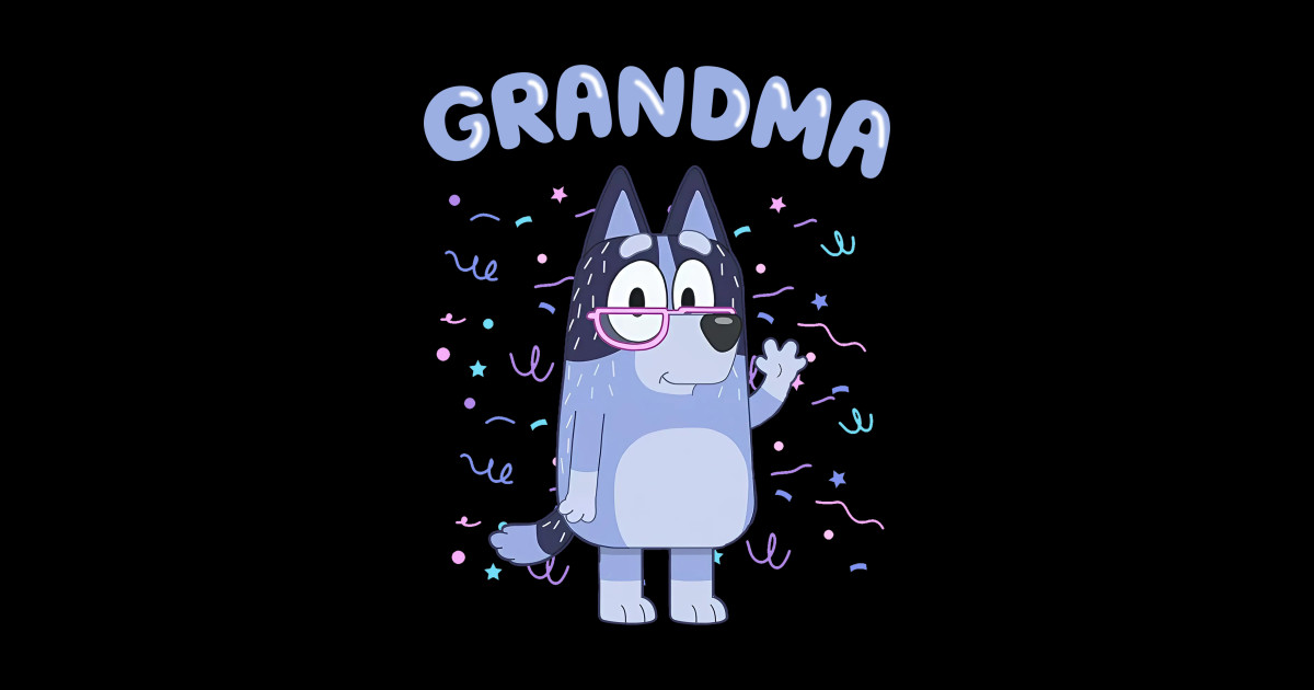 Cute Grandma Bluey Vintage Cartoon - Grandma - Posters and Art Prints ...