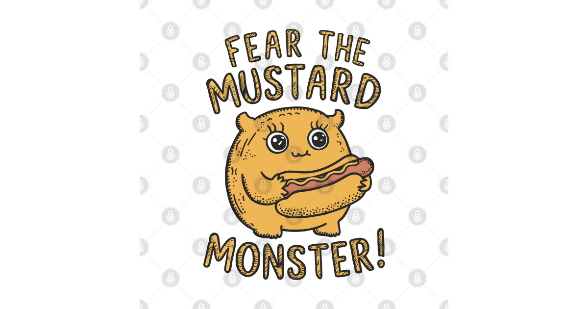 Fear the Mustard Monster - Mustard - T-Shirt | TeePublic