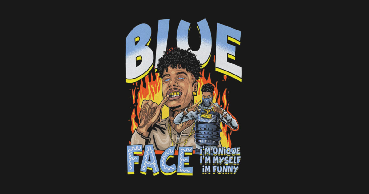 Blue Face Unique - Blue Face - T-Shirt | TeePublic
