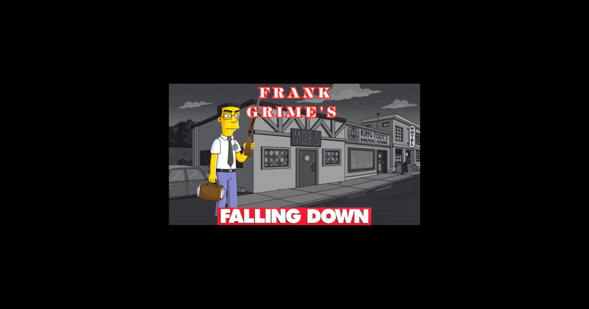 Falling Down - The Simpsons - Sticker | TeePublic