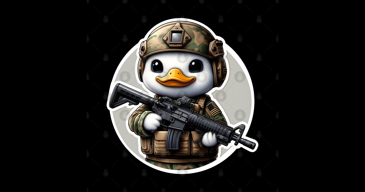 Tactical Duck - Tactical Duck - Sticker | TeePublic