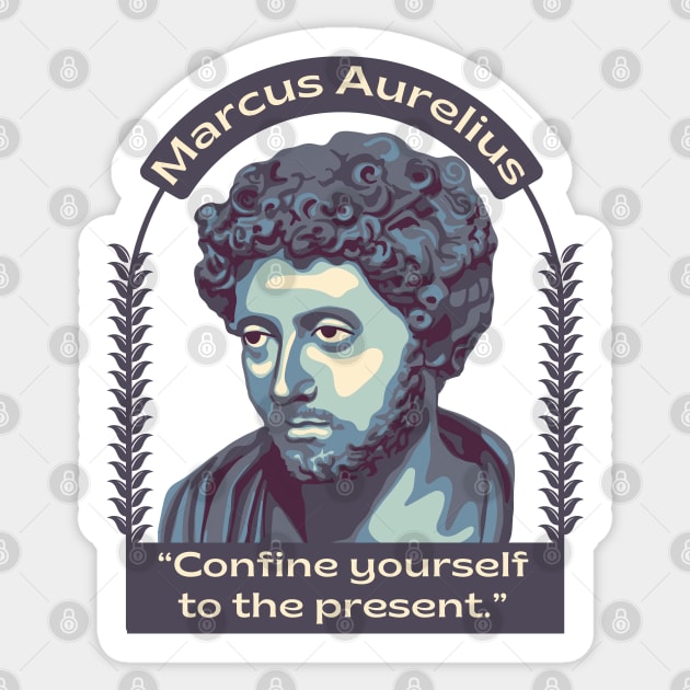 Marcus Aurelius Portrait and Quote - Marcus Aurelius Quotes - Sticker ...