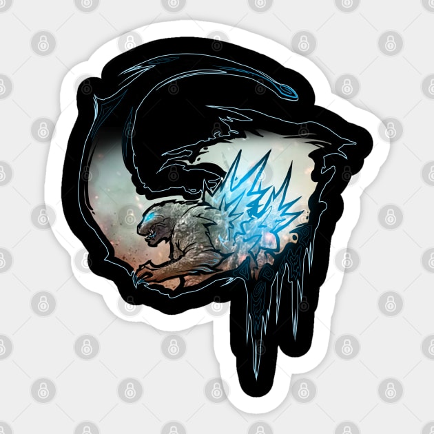 The big boy... - Godzilla - Sticker | TeePublic