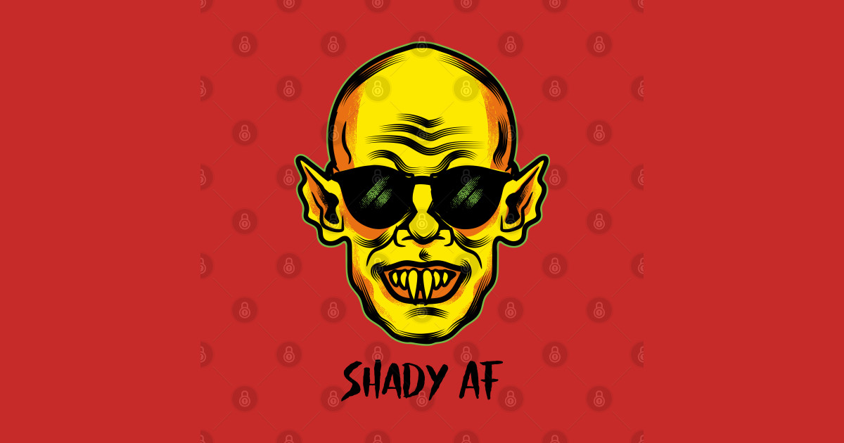 “Shady AF” Nosferatu Vampire Wearing Sunglasses - Nosferatu - T-Shirt ...
