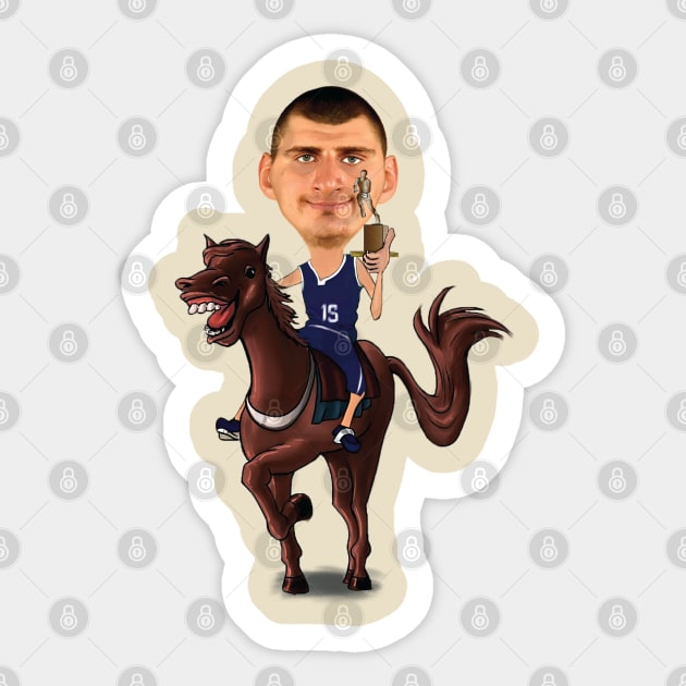 Caricature of Nikola Jokic - Jokic - Sticker | TeePublic