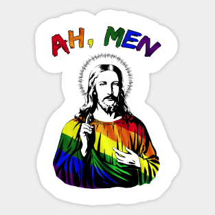 Ah Men Jesus Lgbt Stickers for Sale | TeePublic