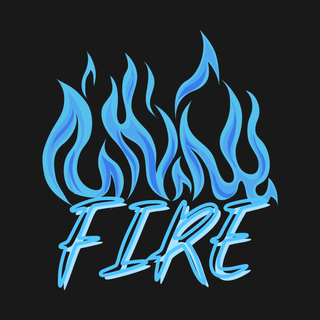 Blue Fire - Blue Fire - T-Shirt | TeePublic
