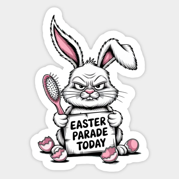 Grumpy Easter Bunny - Easter - Sticker | TeePublic