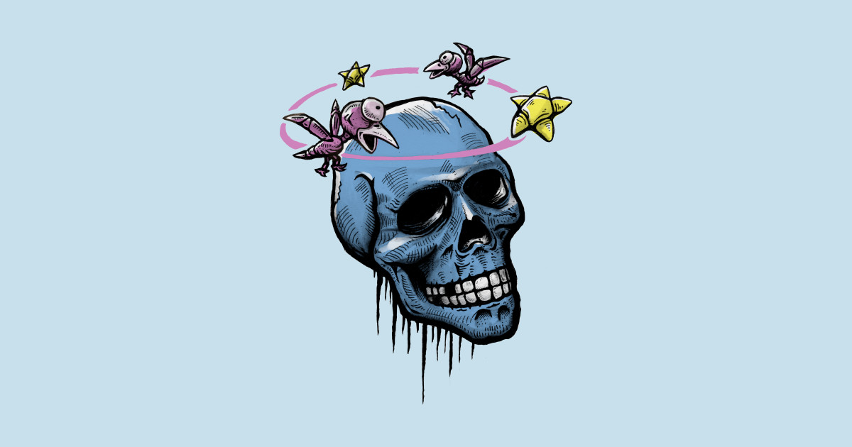 Dizzy Skull - Skull - T-Shirt | TeePublic