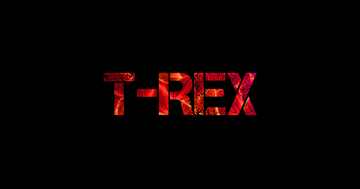 Red 'T-REX' Typography Design - T Rex - Sticker | TeePublic