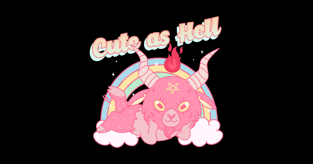Cute as Hell little Devil - Demon - Sticker | TeePublic