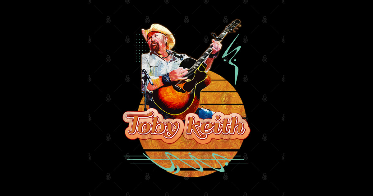 Toby keith \\ Retro Art - Toby Keith - Sticker | TeePublic