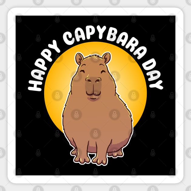Cute Happy Capybara Day - Capybara - Sticker | TeePublic