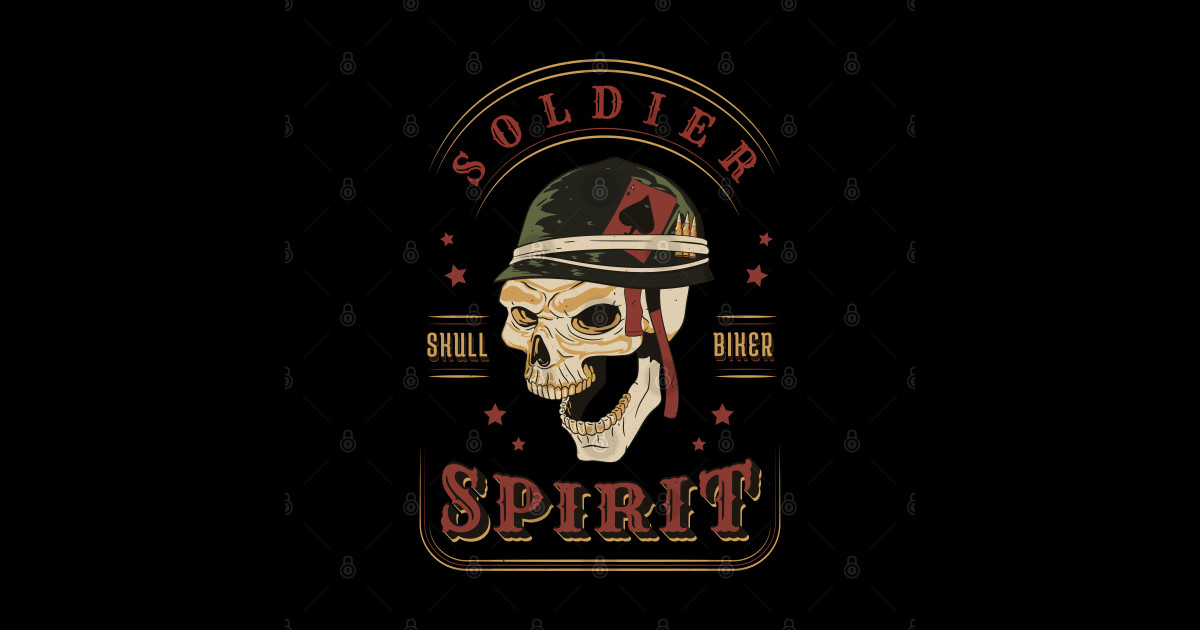 Soldier Spirit Skull Tattoo - Spirit Skull Awesome Gift - Posters and ...