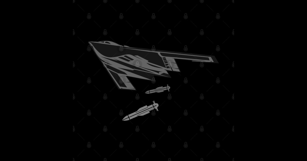 B-2 Spirit Bomber dropping GBU-57 MOP Bombs - B 2 Spirit - Sticker ...