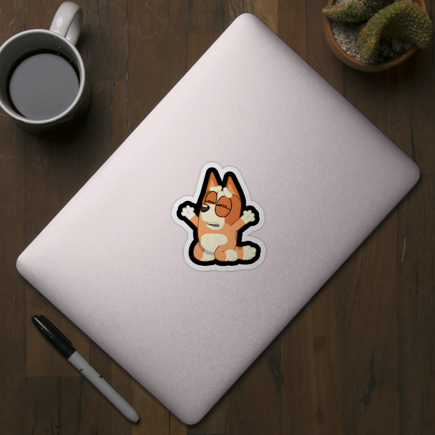 Bluey - In The Snow With The Heeler - Fun In The Snow - Sticker | TeePublic