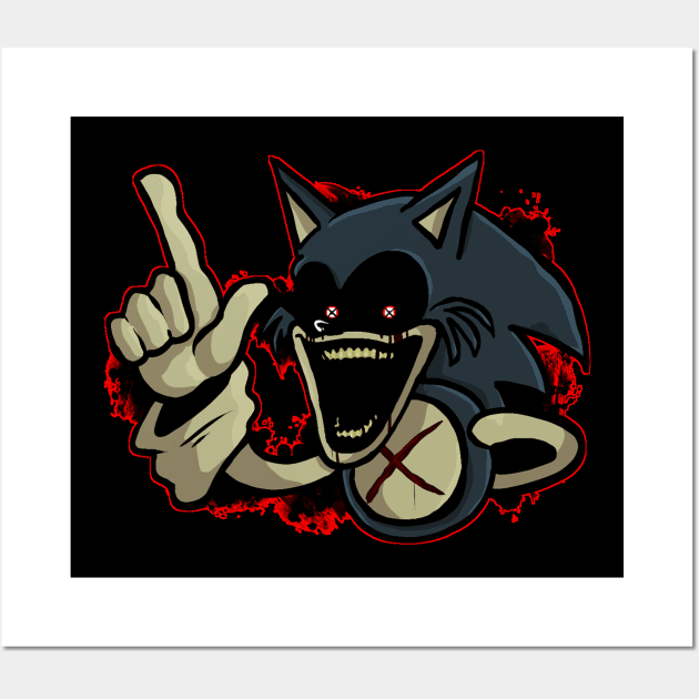 FNF SONIC EXE LORD X - Lord X - Posters and Art Prints | TeePublic